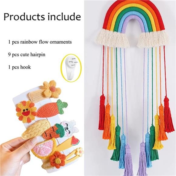 Wall Decor | Dcswihg Boho Home Girl Room Decor Wall Rainbow Cute ...